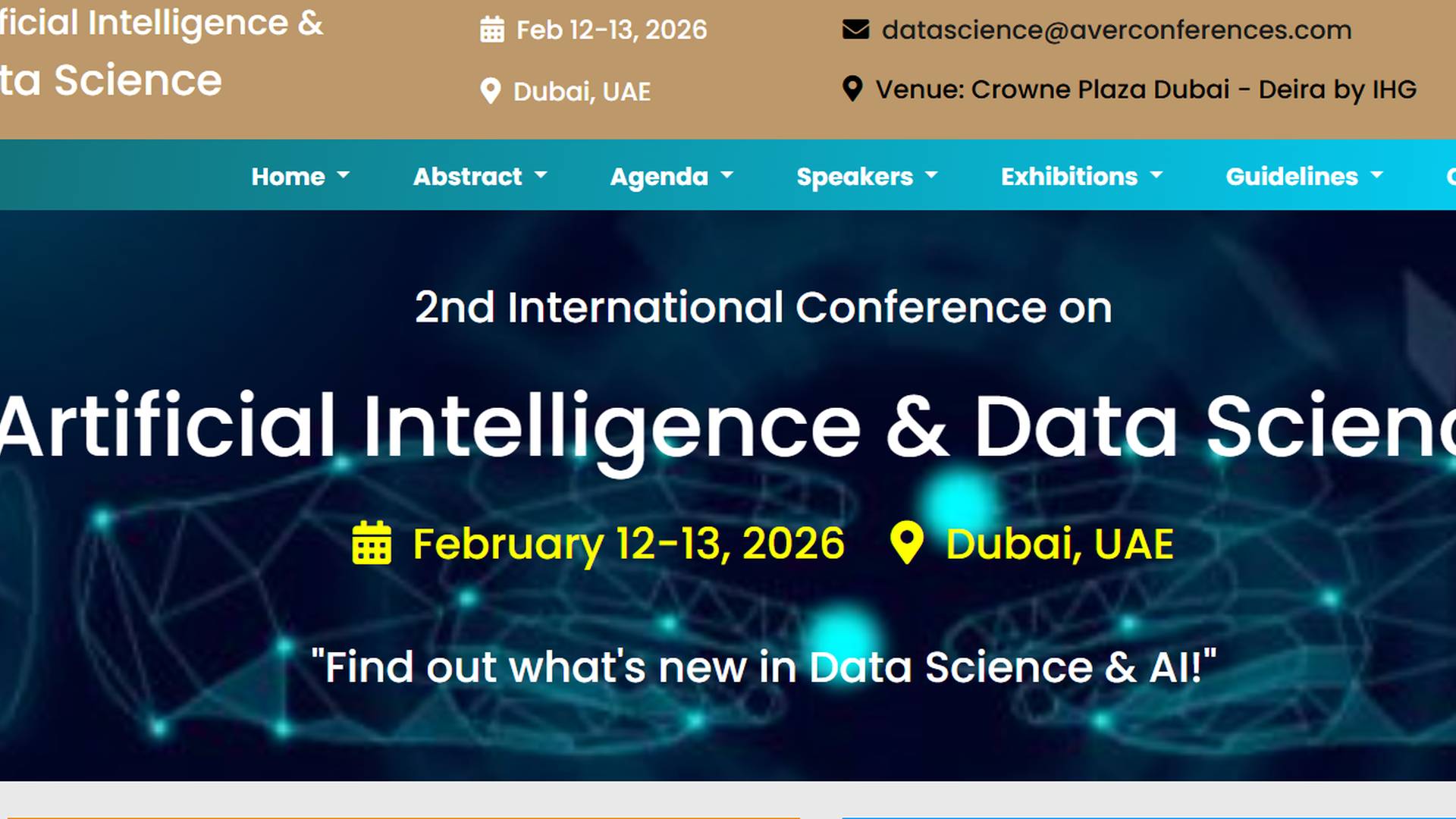 2nd International Conference on Artificial Intelligence & Data Science ...