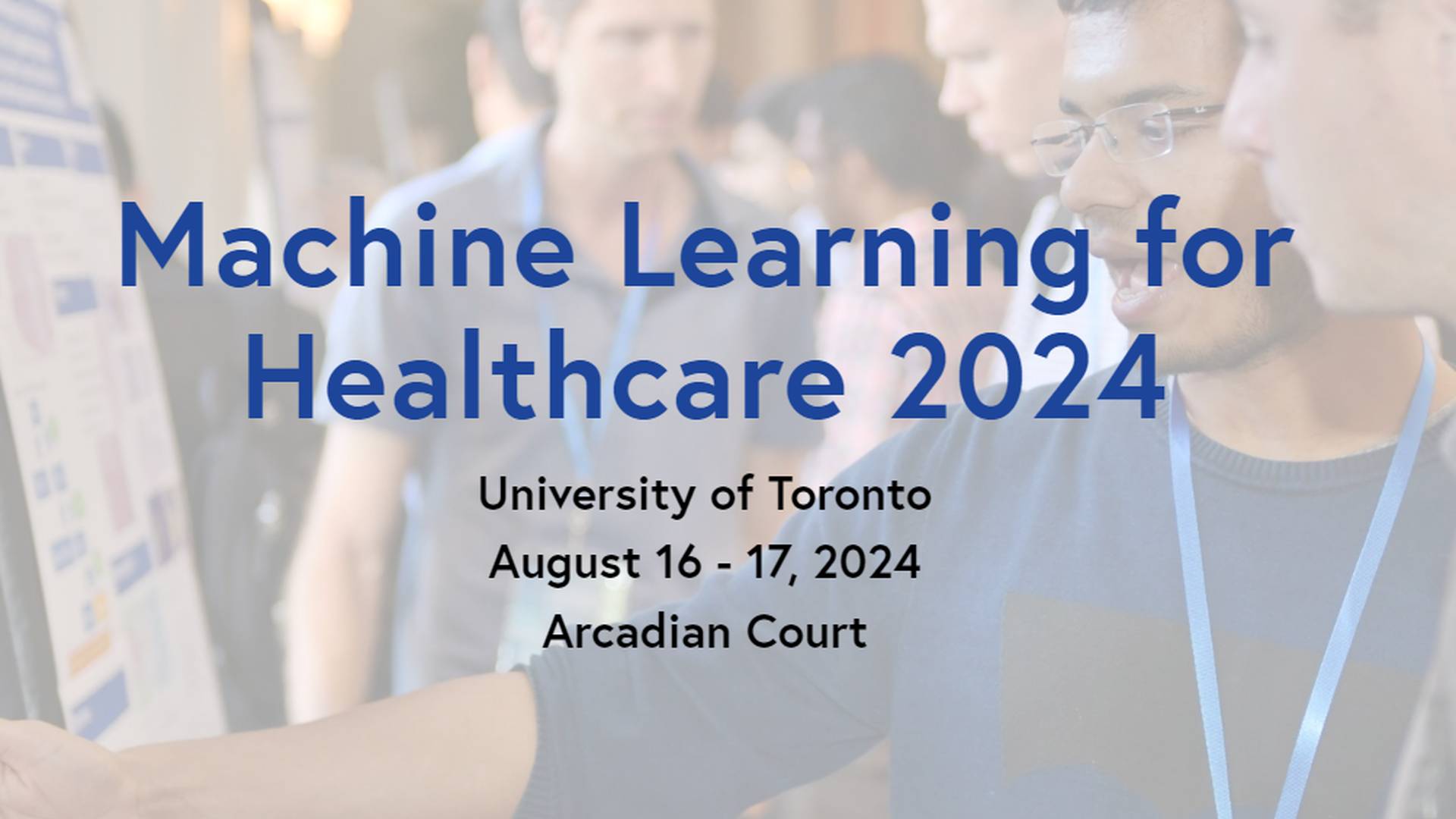 Machine Learning for Healthcare 2024 | AI & ML Events