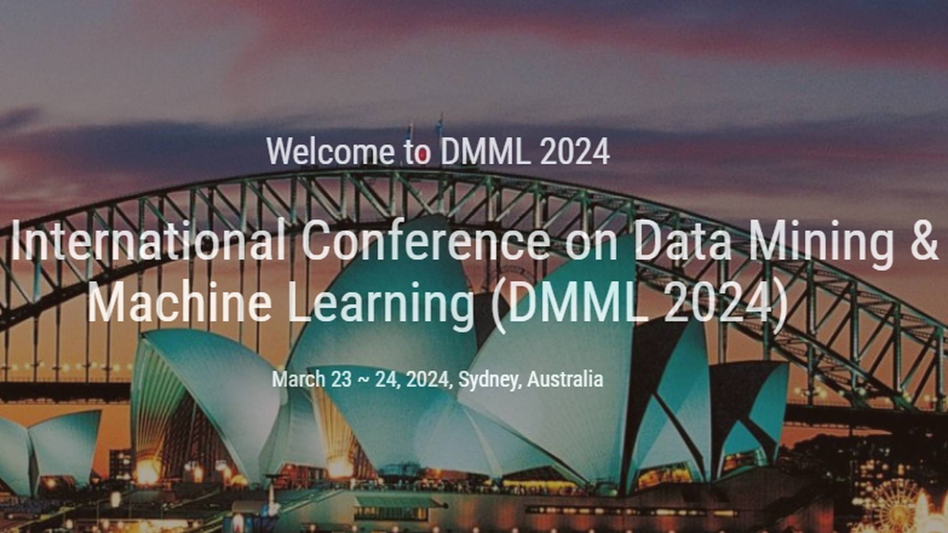 5th International Conference on Data Mining & Machine Learning (DMML 2024) | AI & ML Events