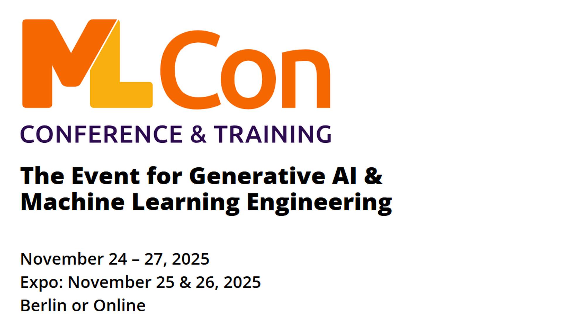MLcon Berlin 2025 | AI & ML Events
